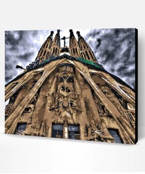 Sagrada Familia Barcelona Cities Paint By Numbers - Paint By Numbers PRO