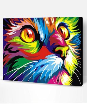 Abstract Cat Animals Paint By Numbers - Paint By Numbers PRO