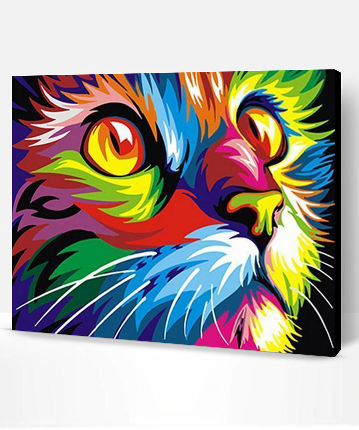 Abstract Cat Animals Paint By Numbers Paint By Numbers PRO