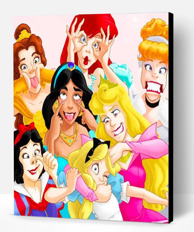 Funny Disney Princesses NEW Paint By Numbers - Paint By Numbers PRO