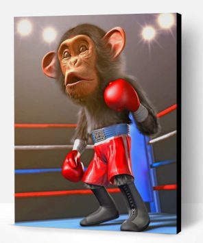 Monkey Boxer NEW Paint By Numbers - Paint By Numbers PRO