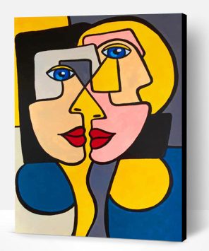 Women Faces Cubist Paint By Numbers - Paint By Numbers PRO