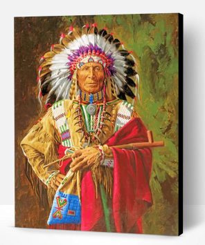Cherokee Chief Native American Paint By Numbers - Paint By Numbers PRO