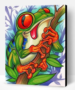 Green Frog Paint By Numbers - Paint By Numbers PRO