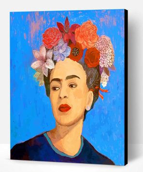 Frida Kahlo And Flowers Paint By Numbers - Paint By Numbers PRO