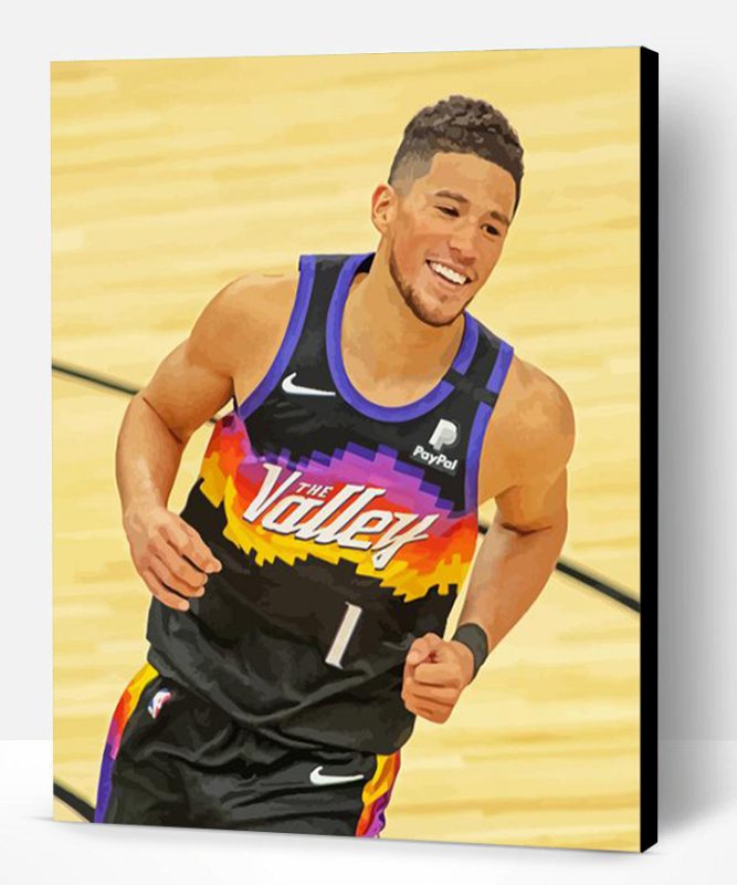 Basketball Player Devin Booker Paint By Numbers - Paint By Numbers PRO