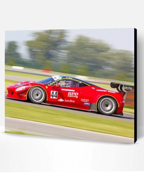 Red Racing Car Paint By Numbers - Paint By Numbers PRO