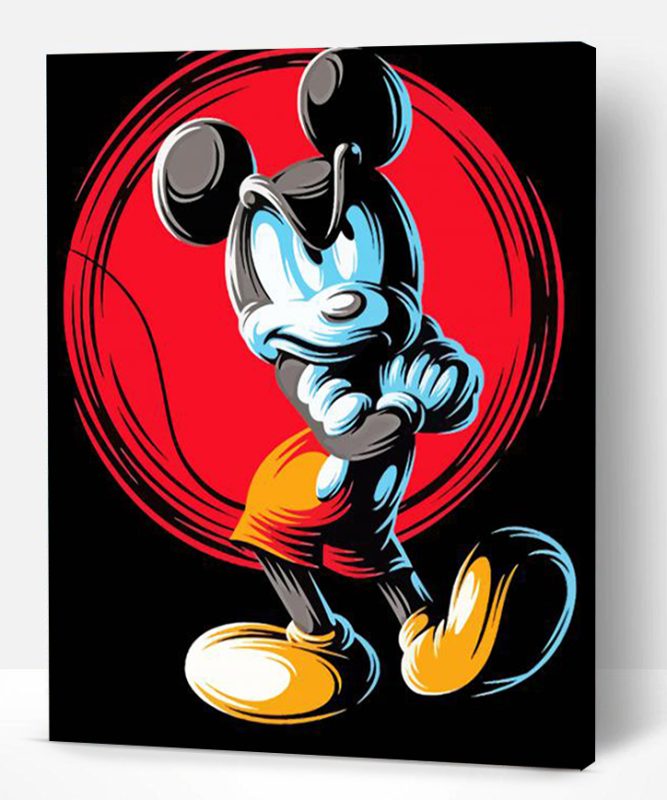 Drippy Mickey Mouse Paint By Numbers - Paint By Numbers PRO
