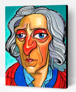 John Locke Caricature Art Paint By Numbers - Paint By Numbers PRO