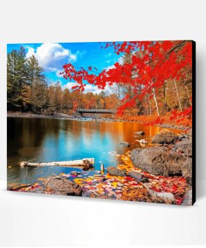 Beautiful Fall Scenery Paint By Numbers - Paint By Numbers PRO
