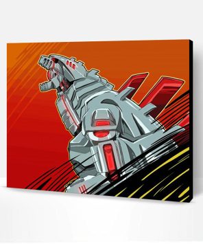 Illustration Mechagodzilla Paint By Numbers - Paint By Numbers PRO