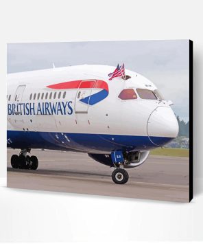 British Airways Plane Paint By Numbers - Paint By Numbers PRO