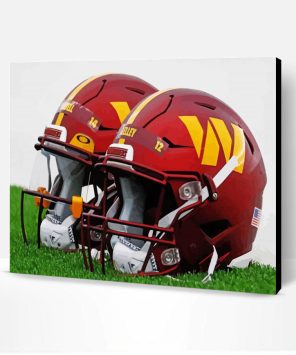 Washington Commanders Helmets Paint By Numbers - Paint By Numbers PRO